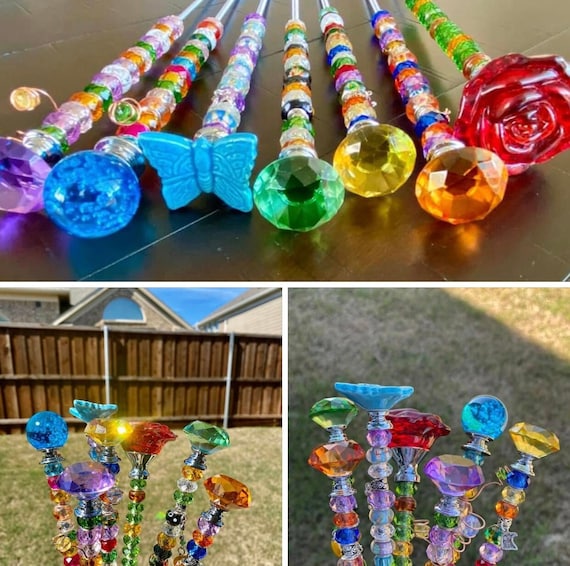 Garden Stakes Garden Decor Planter Stake Garden Gift Yard - Etsy