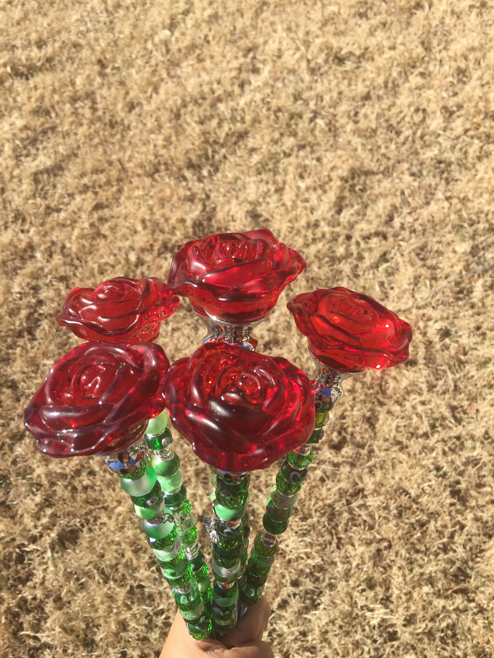 14 Rose Stakes for Garden, Garden Decor, Gift for Mom, Valentines Gift ...