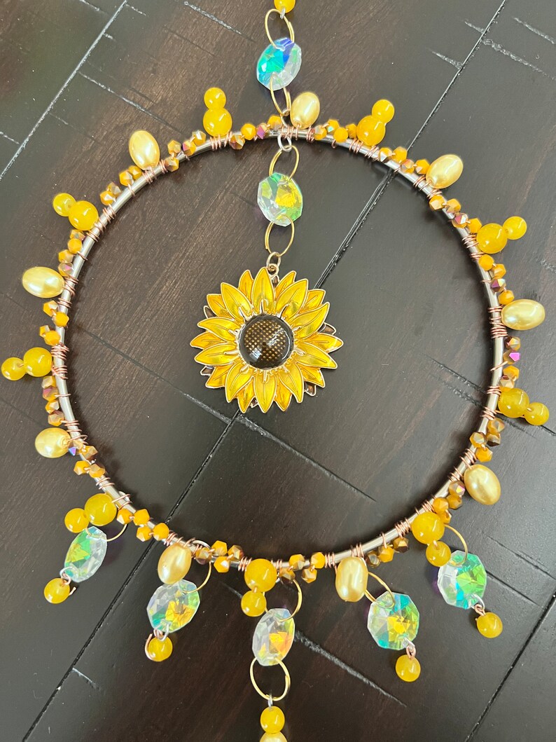 Sunflower Crystal Suncatcher, Sunflower Gift for Mom, Mothers Day Gift ...
