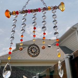 Sunset Crystal Suncatcher, Sunburst Garden Gift, Mothers Day Gift Set ...