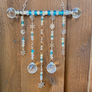 Snow Suncatcher, Snowflakes Chandelier, Crystal Sun Catcher, Winter ...