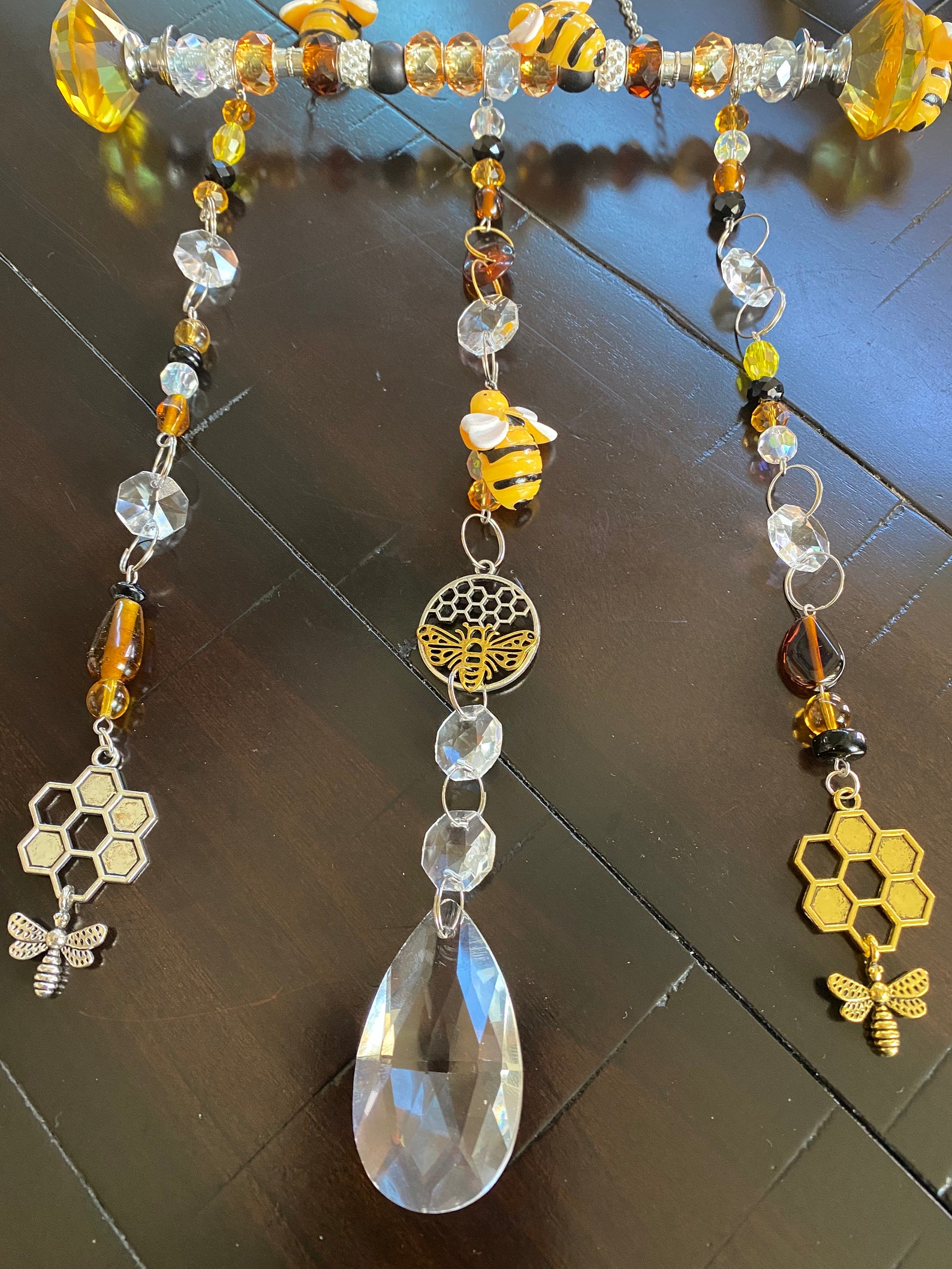 Honeybee Sun Catcher, Bee Suncatcher, Crystal Prism, Bee Gift - Etsy