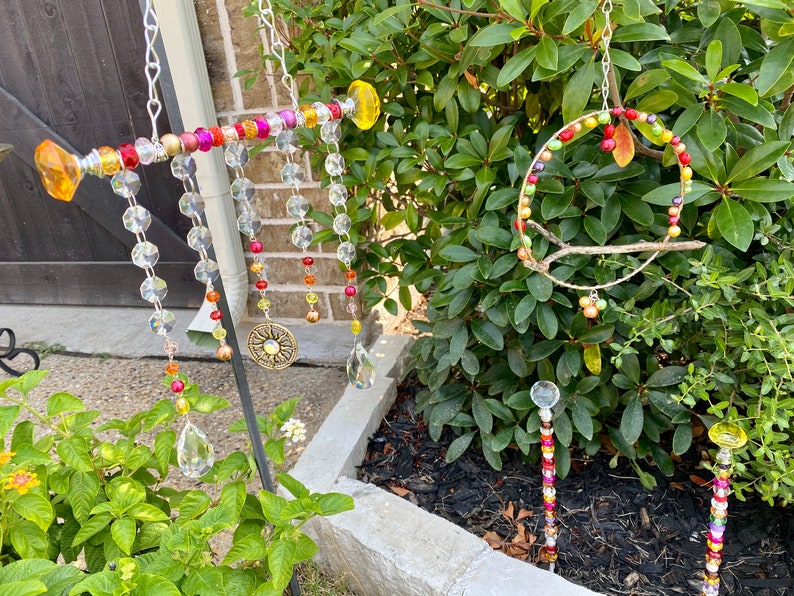 Sunset Crystal Suncatcher Sunburst Garden Gift Mothers Day | Etsy