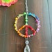 Peace Sign Sun Catcher, Boho Hippie Decor, Gift for Her, Crystal ...