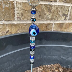 Evil Eye Decor, Evil Eye Plant Stake, Garden Decor, Hostess Gift - Etsy