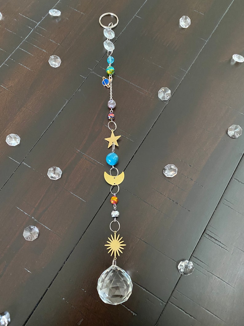 Planets Sun Catcher, Solar System, Celestial Crystal Sun Catcher, Sun ...