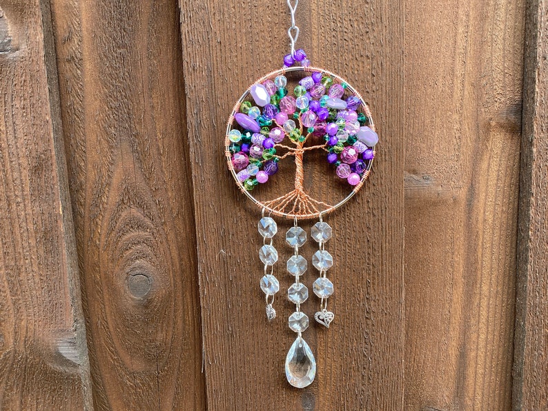 Spring Tree of Life Spring Tree Decor Crystal Sun Catcher - Etsy