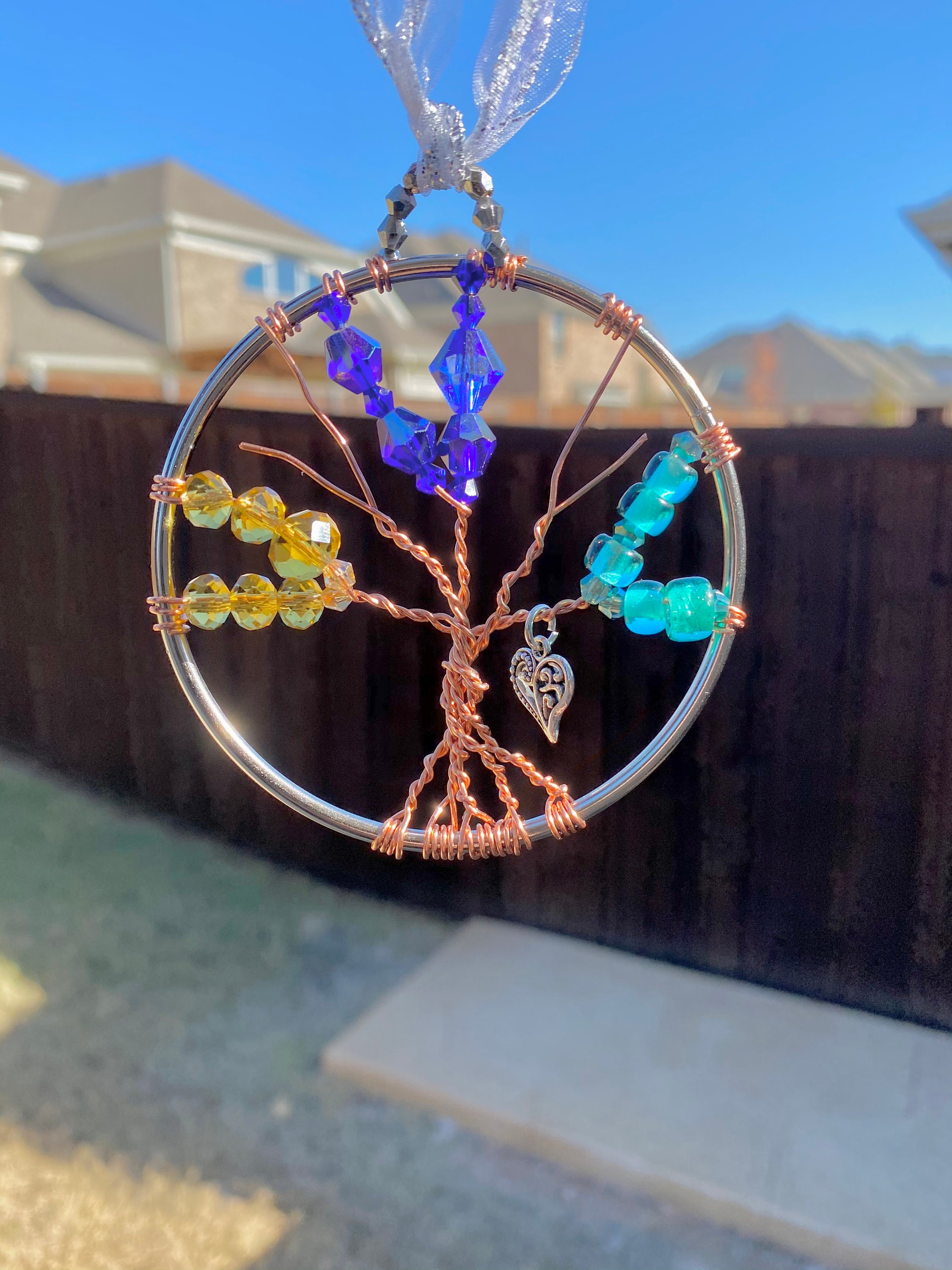 Family birthstone tree of life Christmas ornament birthstone | Etsy