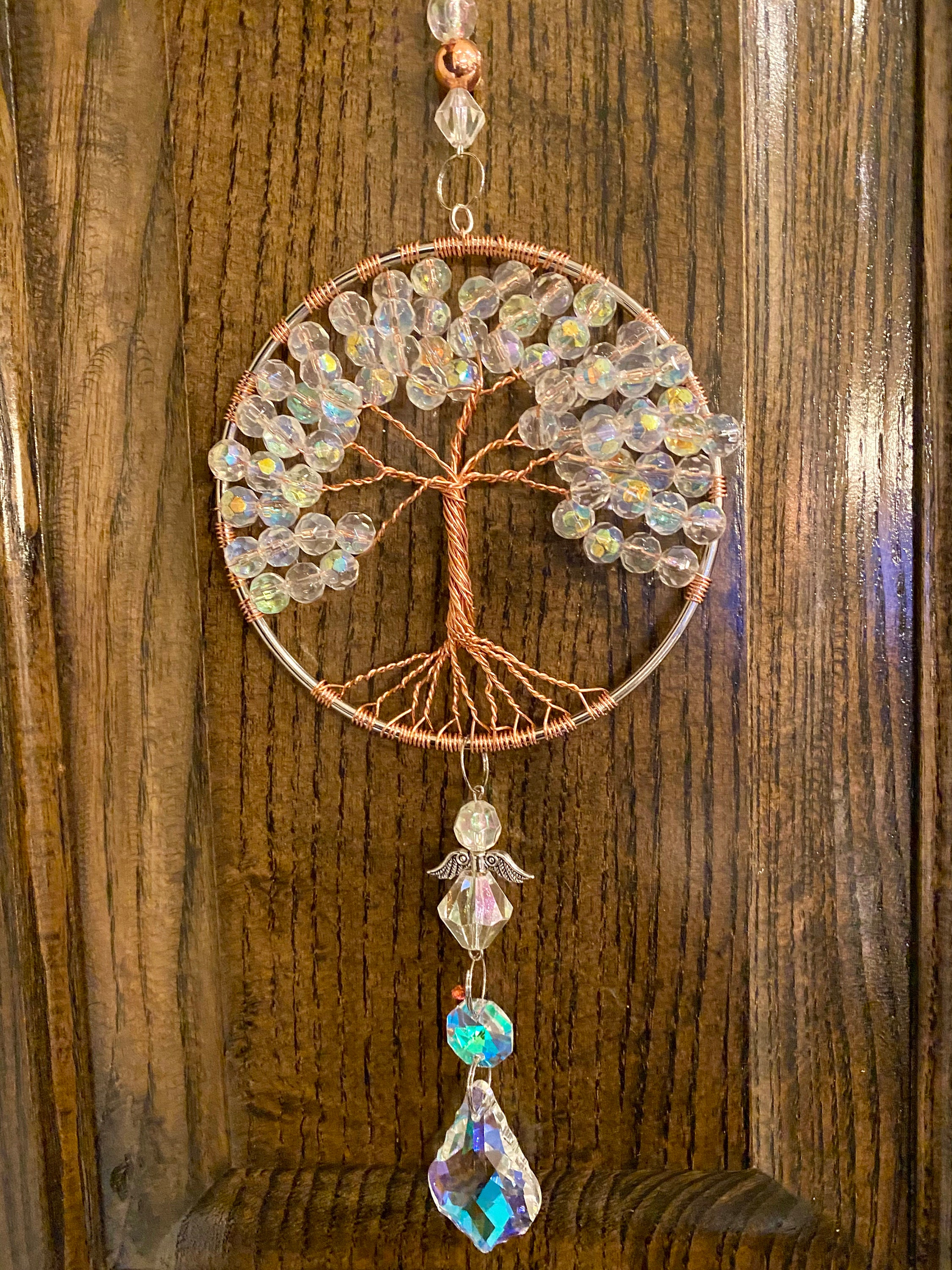 White Tree of Life Angel Sun Catcher Remembrance Gift - Etsy