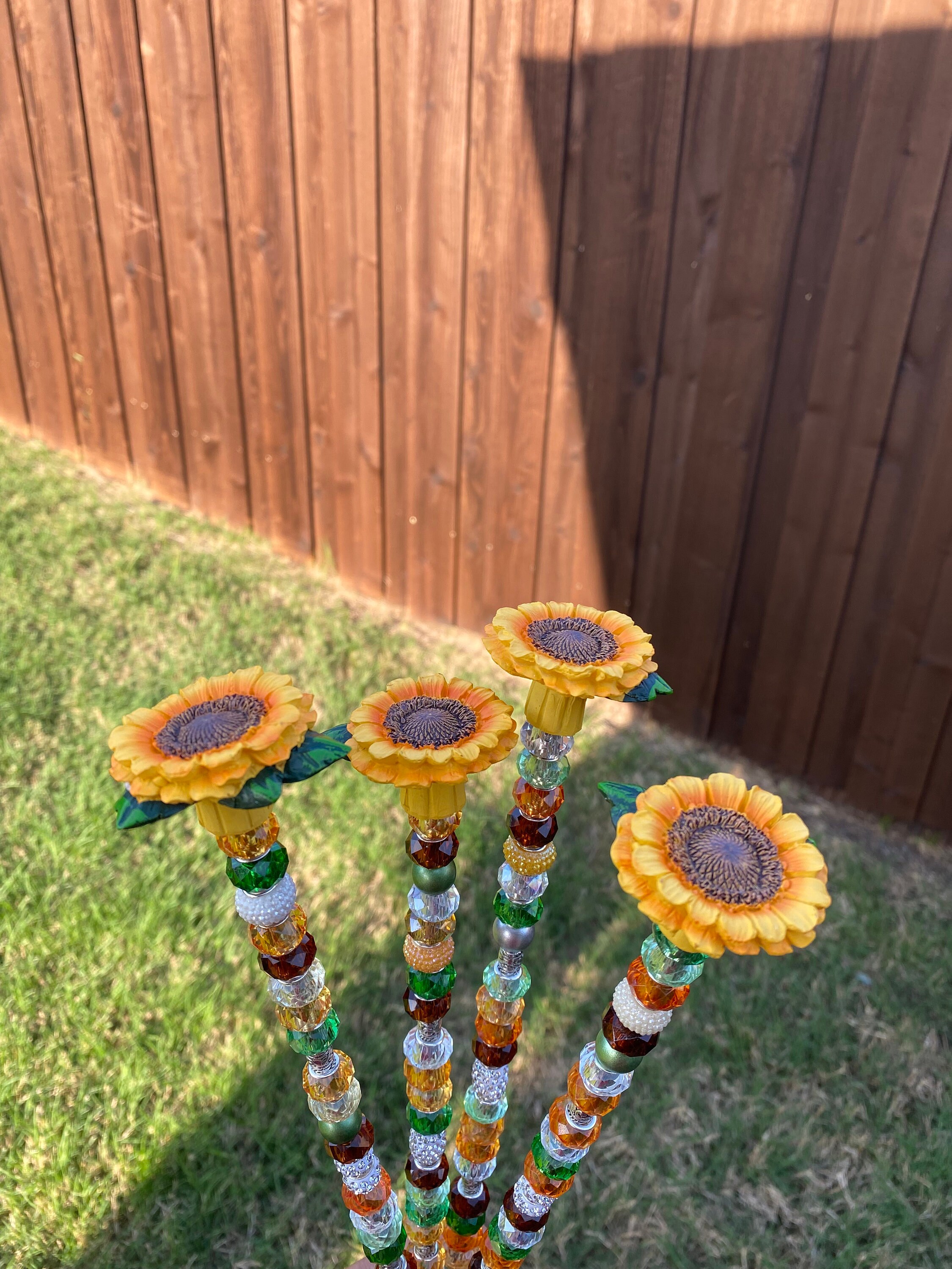 Sunflower Stakes Planter Stakes Garden Decor Gift for Mom - Etsy