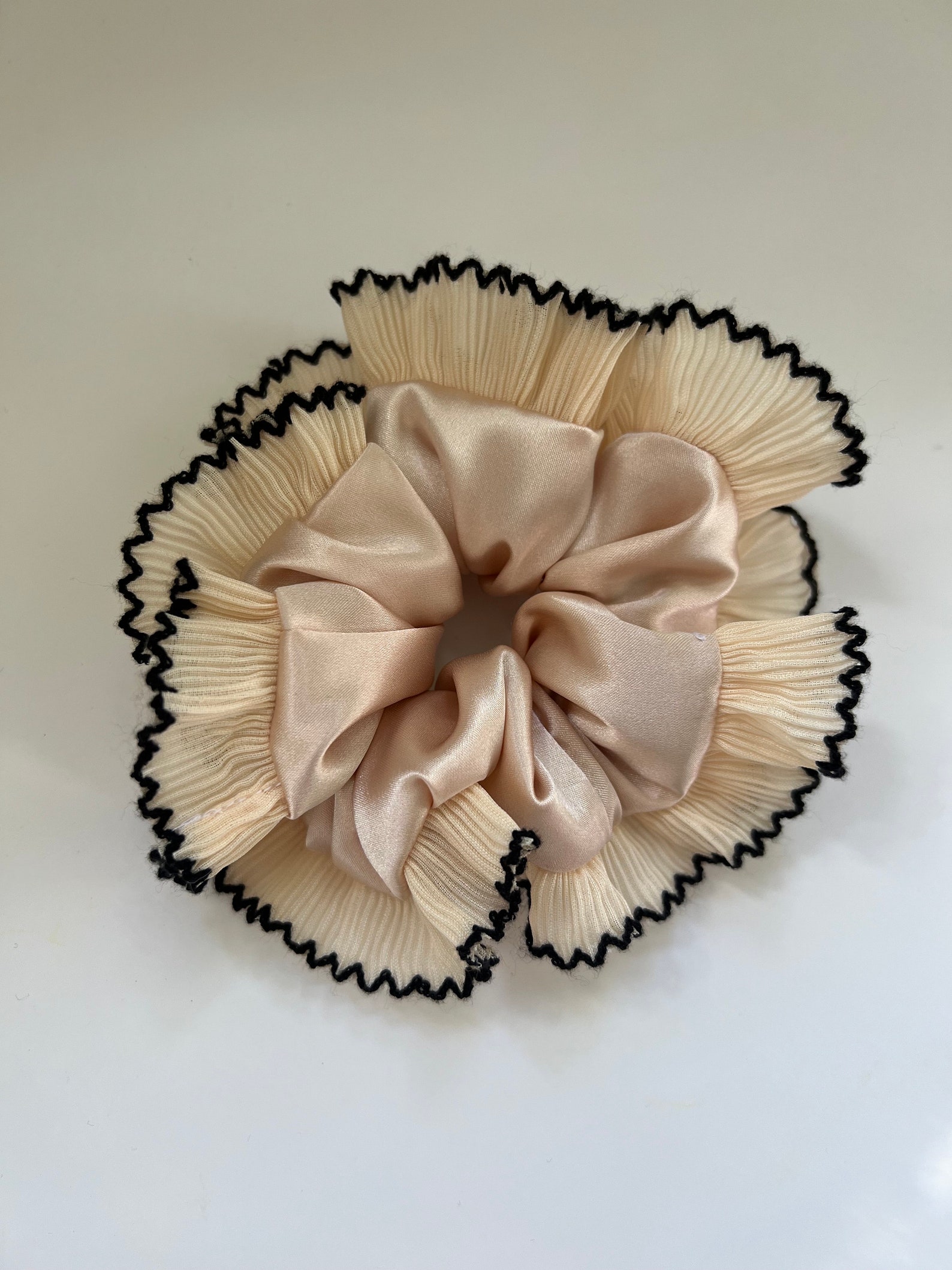 Handmade Pleated Satin Scrunchie - Etsy