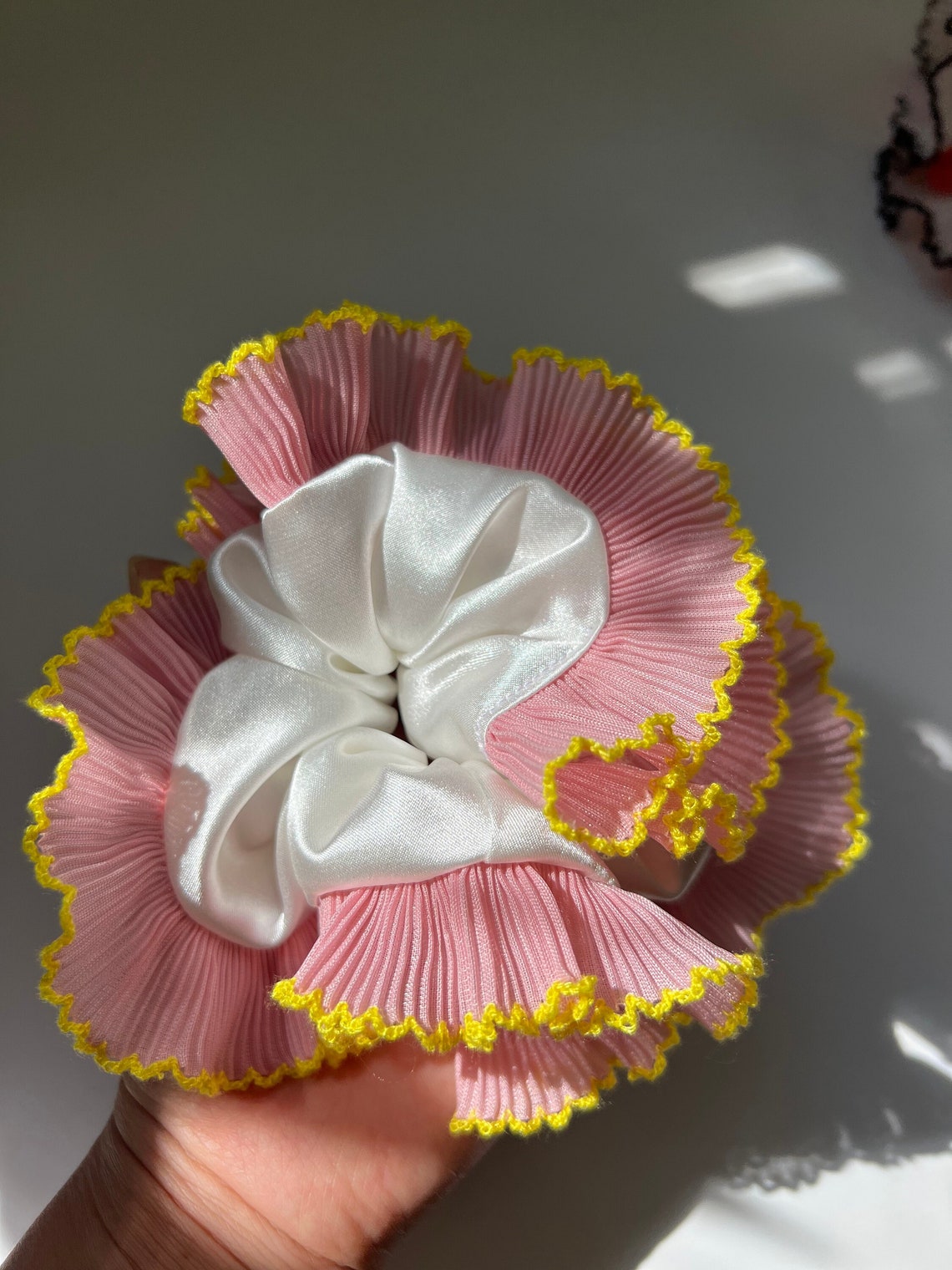 Pleated Scrunchie Frill Ruched Ruffle Scrunchy - Etsy