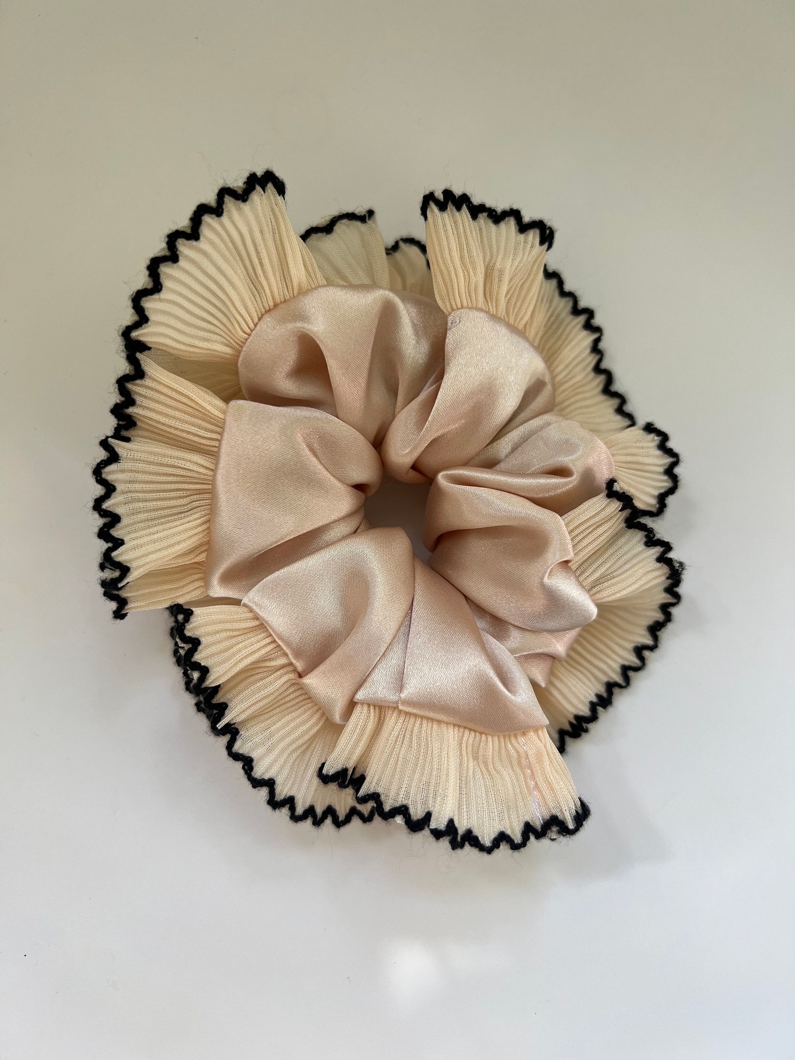 Handmade Pleated Satin Scrunchie - Etsy