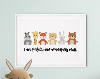 You Are Fearfully and Wonderfully Made Print 2 Psalm 139:14 | Etsy