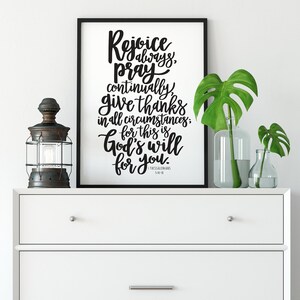 Rejoice Always, Pray Continually and Give Thanks Print - 1 ...