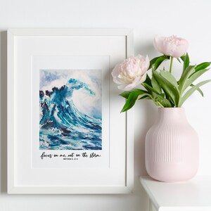 Focus on Me, Not the Storm Print - Matthew 14 V 22-33 - Christian ...