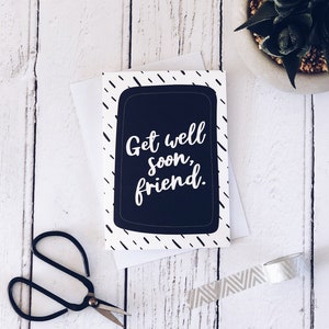Get Well Soon, Friend Card - Etsy
