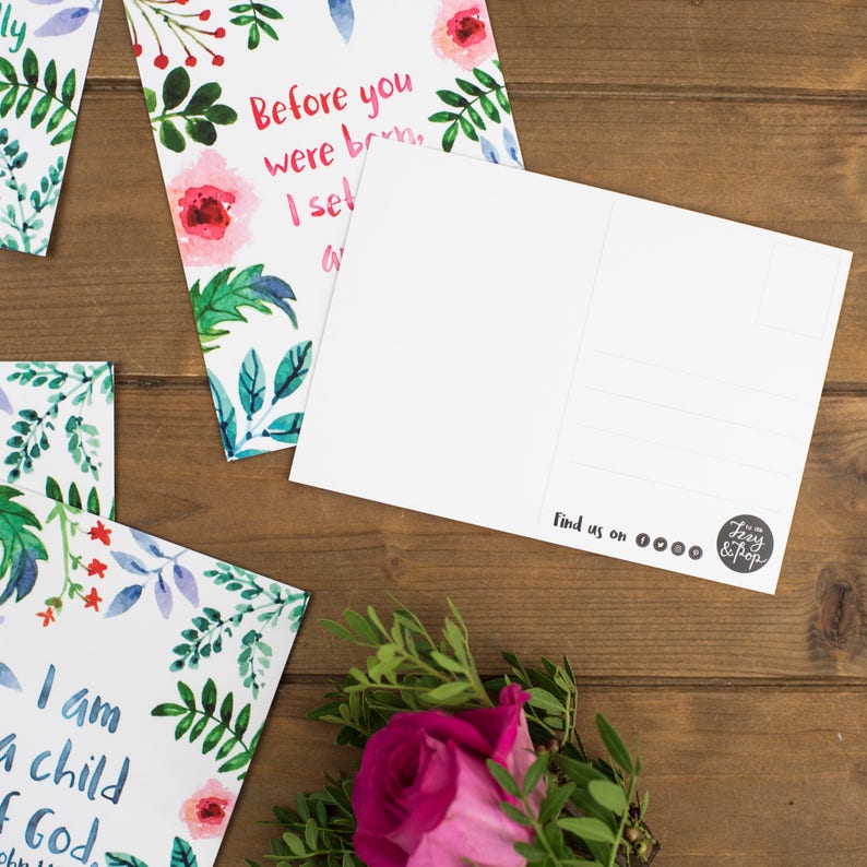 Set of 6 Encouraging Christian Postcards | Etsy