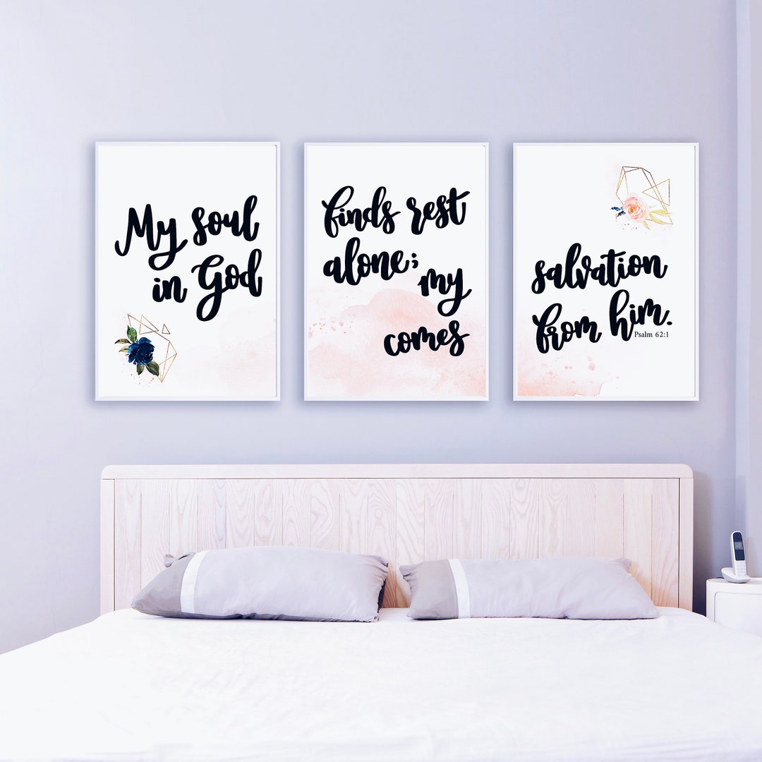 My Soul Finds Rest in God Alone; My Salvation Comes From Him Set of 3 ...