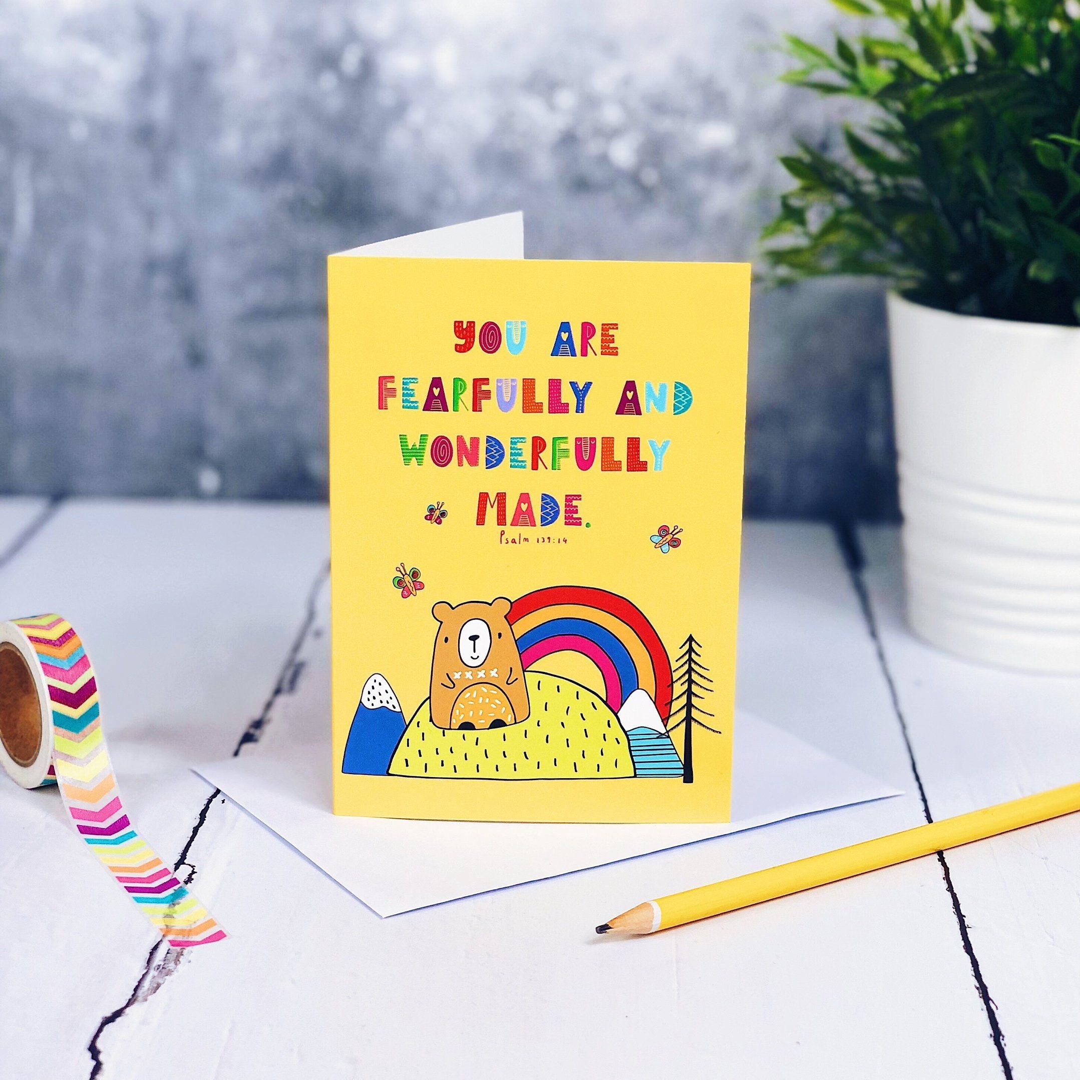 You Are Fearfully and Wonderfully Made Bright Card Psalm - Etsy
