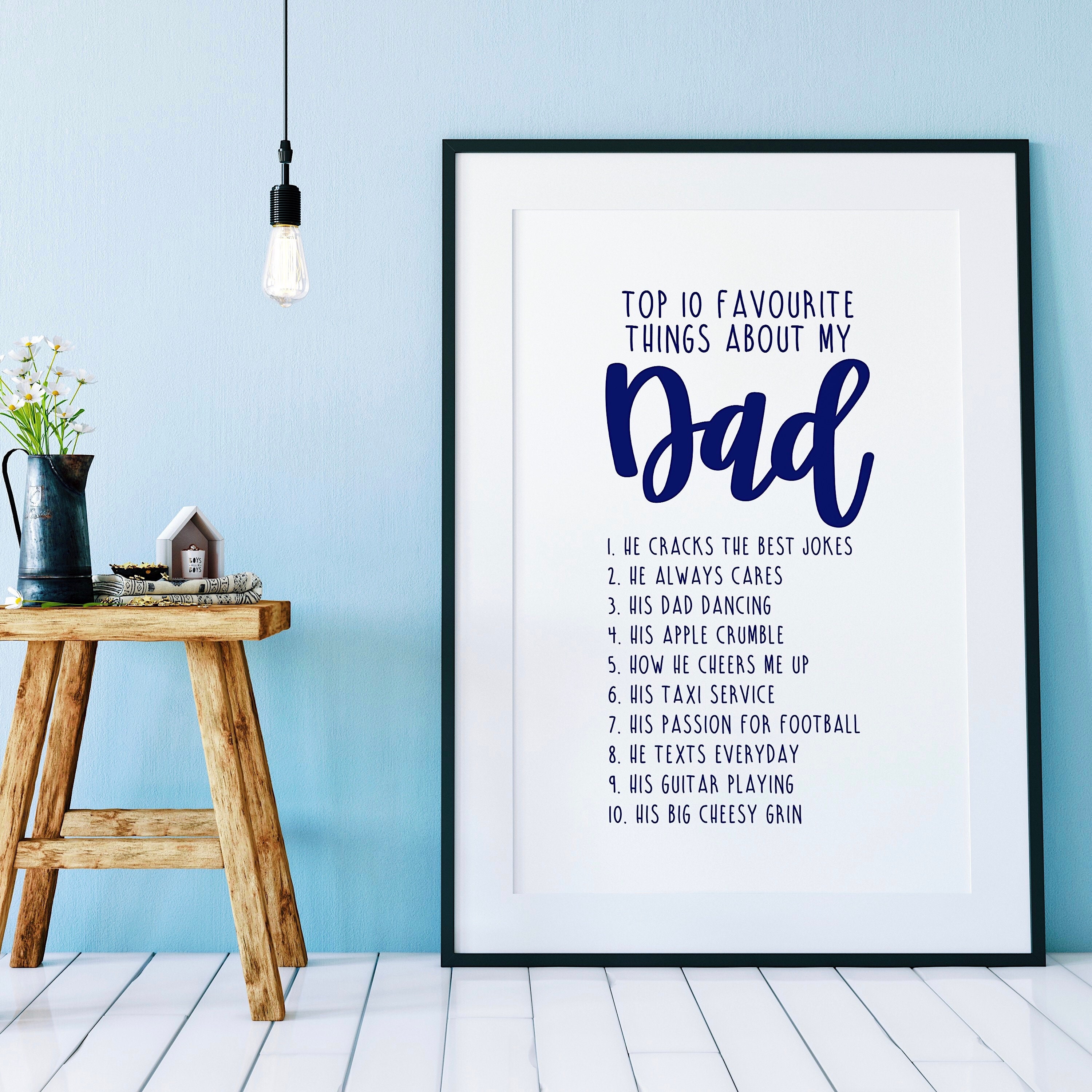 Top 10 Favourite Things About My Dad Custom Print | Etsy