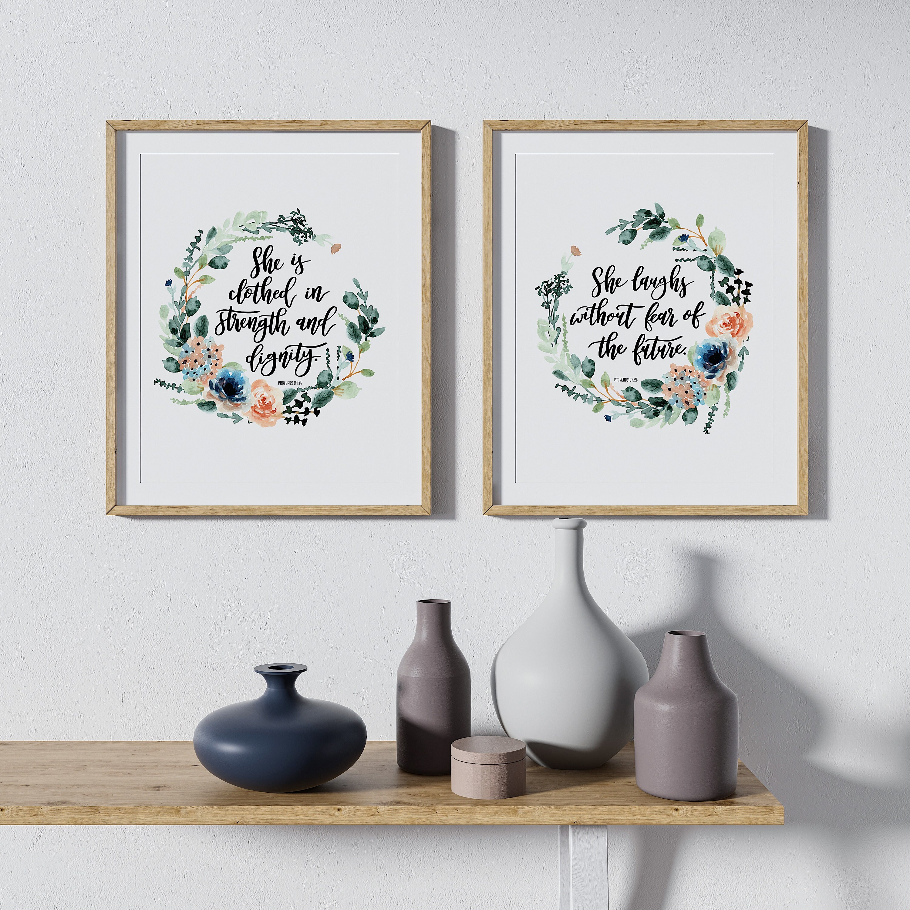 She Laughs Without Fear of the Future Print Proverbs 31:25 | Etsy