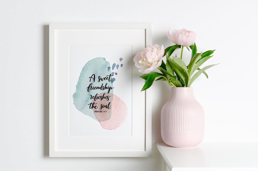 Sweet Friendship Proverbs Print - Proverbs 27:9 - Christian Gifts ...
