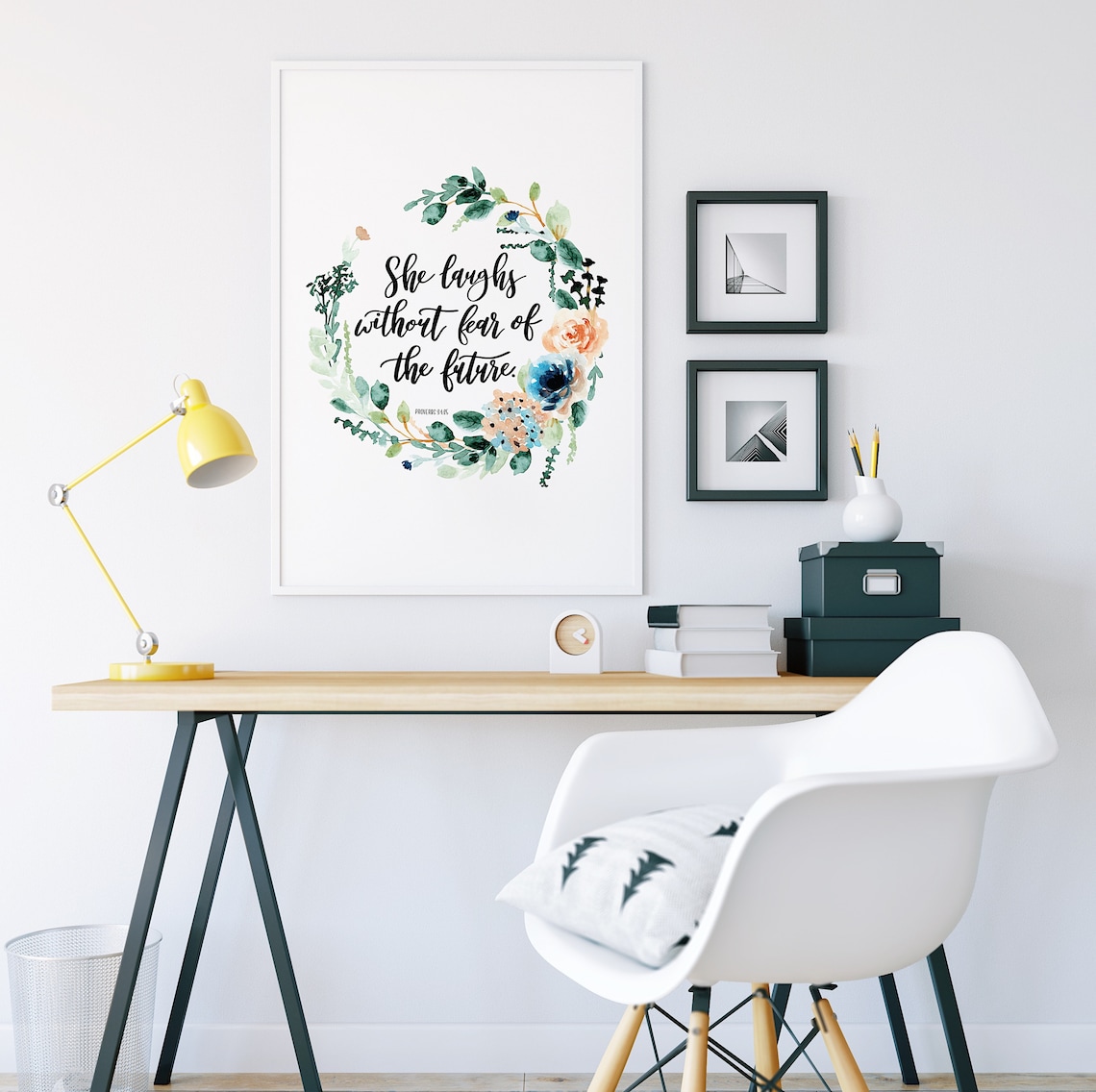 She Laughs Without Fear of the Future Print Proverbs 31:25 | Etsy