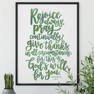 Rejoice Always, Pray Continually and Give Thanks Print - 1 ...