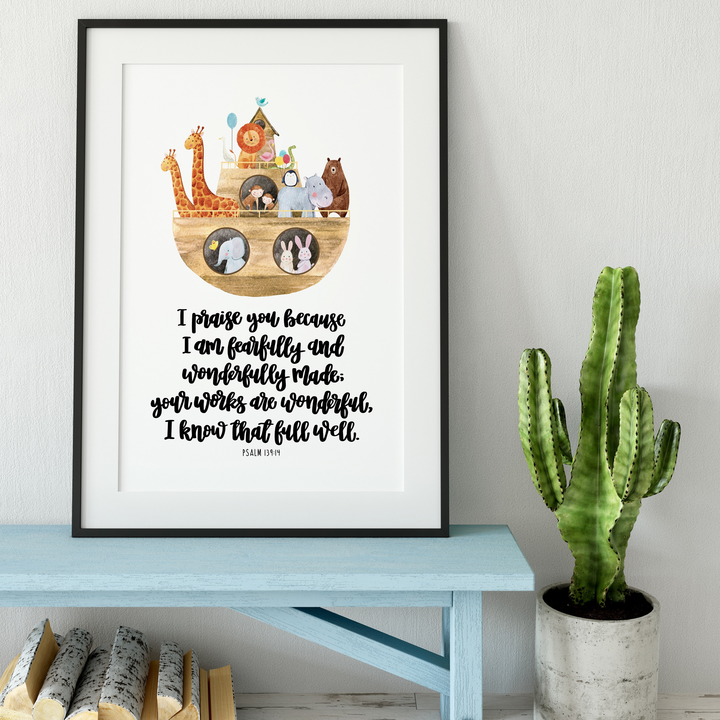 I Am Fearfully And Wonderfully Made Print Psalm 139:14 | Etsy