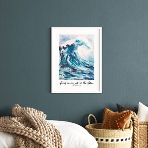 Focus on Me, Not the Storm Print - Matthew 14 V 22-33 - Christian ...