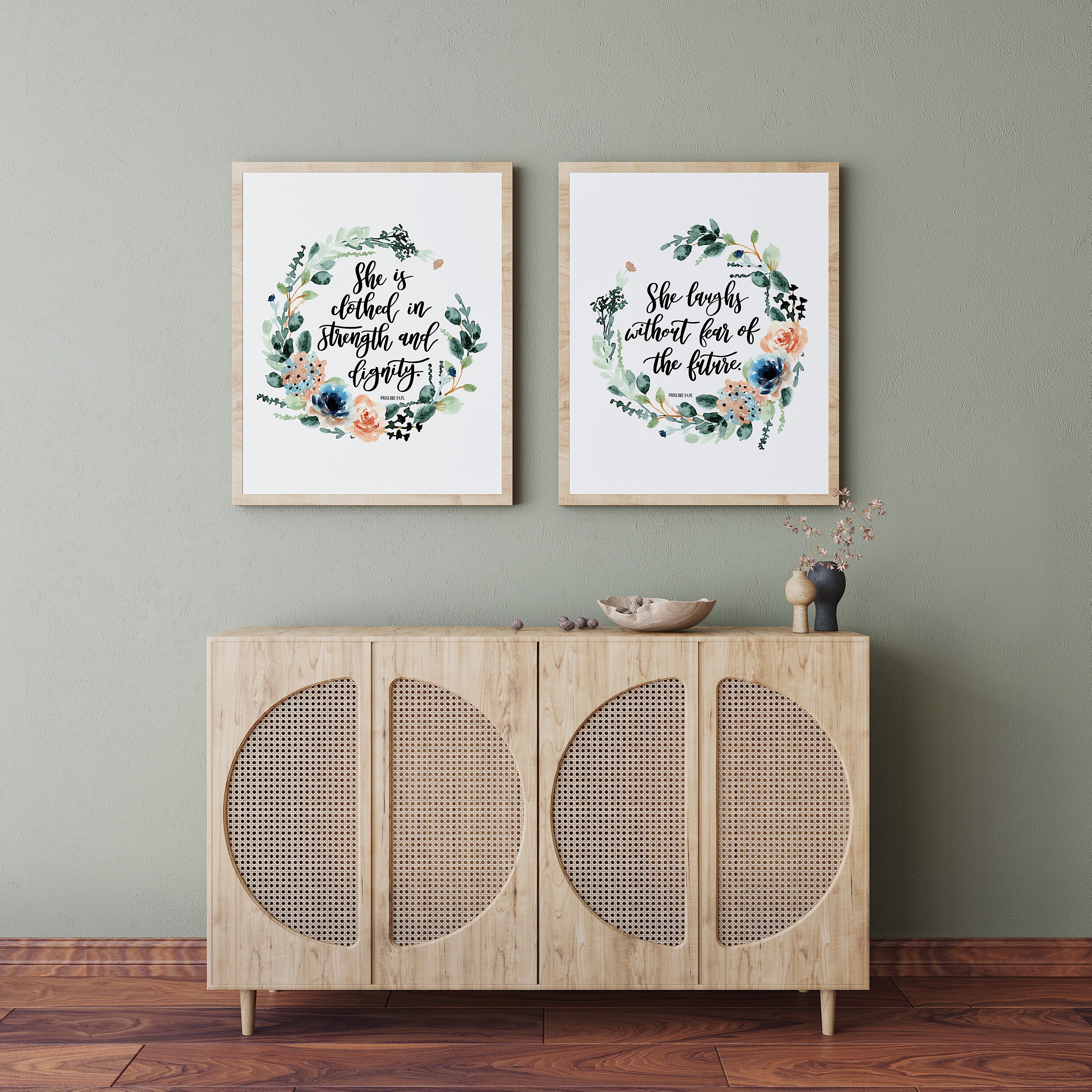 She Laughs Without Fear of the Future Print Proverbs 31:25 | Etsy