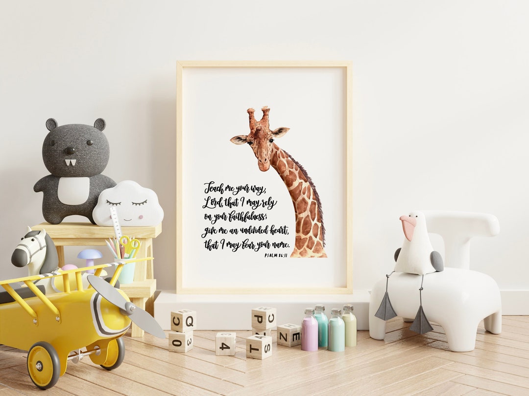 Teach Me Your Way Lord Nursery Print - Psalm 86:11 - Christian Gifts ...
