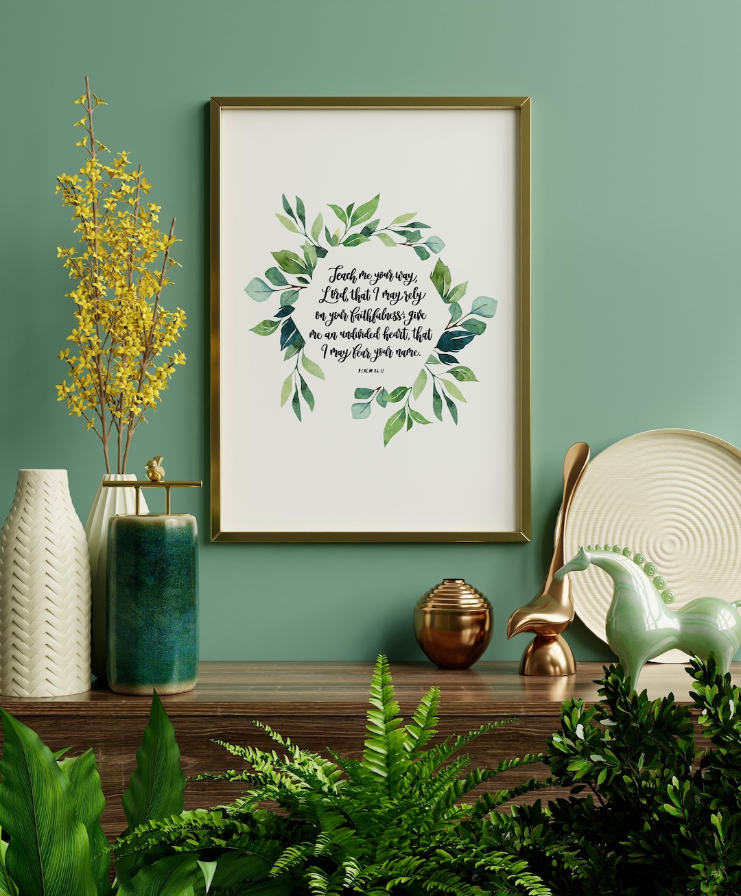Teach Me Your Way Lord Print - Psalm 86:11 - Christian Gifts - Faith ...