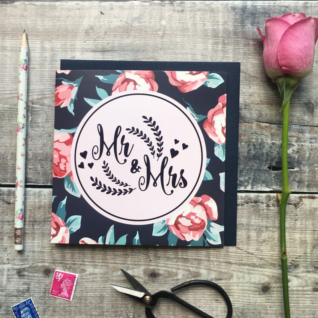 Mr and Mrs Wedding Card - Wedding Cards - Etsy