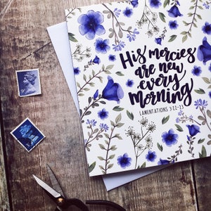 His Mercies Are New Every Morning Card - Lamentations 3:22-23 - Etsy