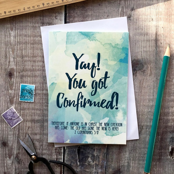 Bible Verse Confirmation Card - Etsy