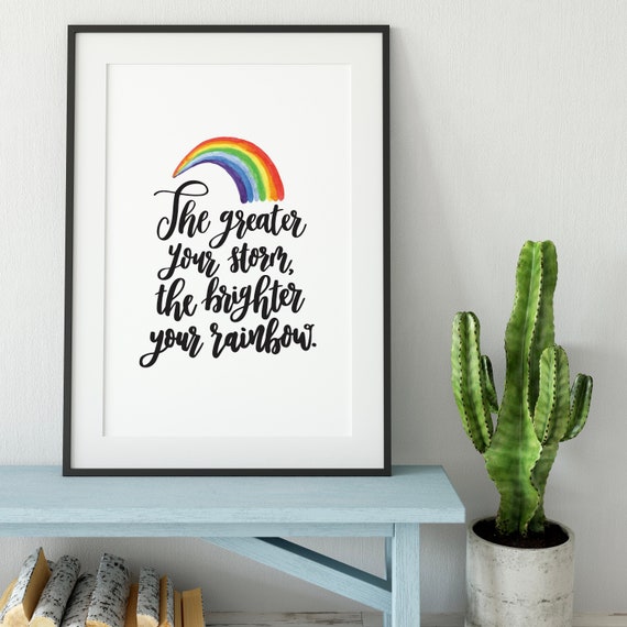 Cuanto mayor sea tu tormenta más brillante será tu impresión | Etsy Cuanto mayor sea tu tormenta más brillante será tu impresión | Etsy
