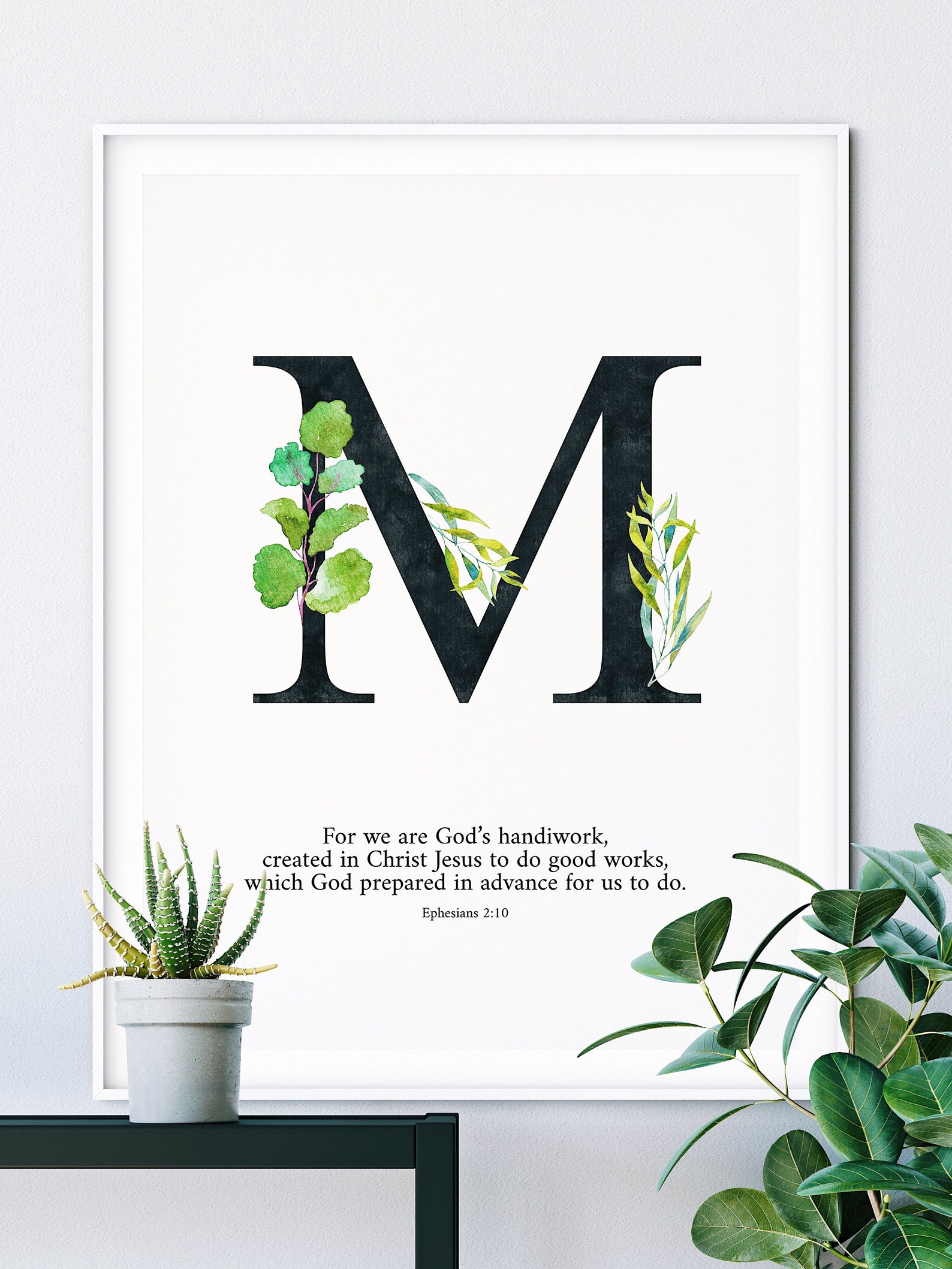 For We Are God's Handiwork Personalised Print Ephesians | Etsy