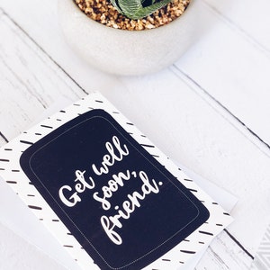 Get Well Soon, Friend Card - Etsy
