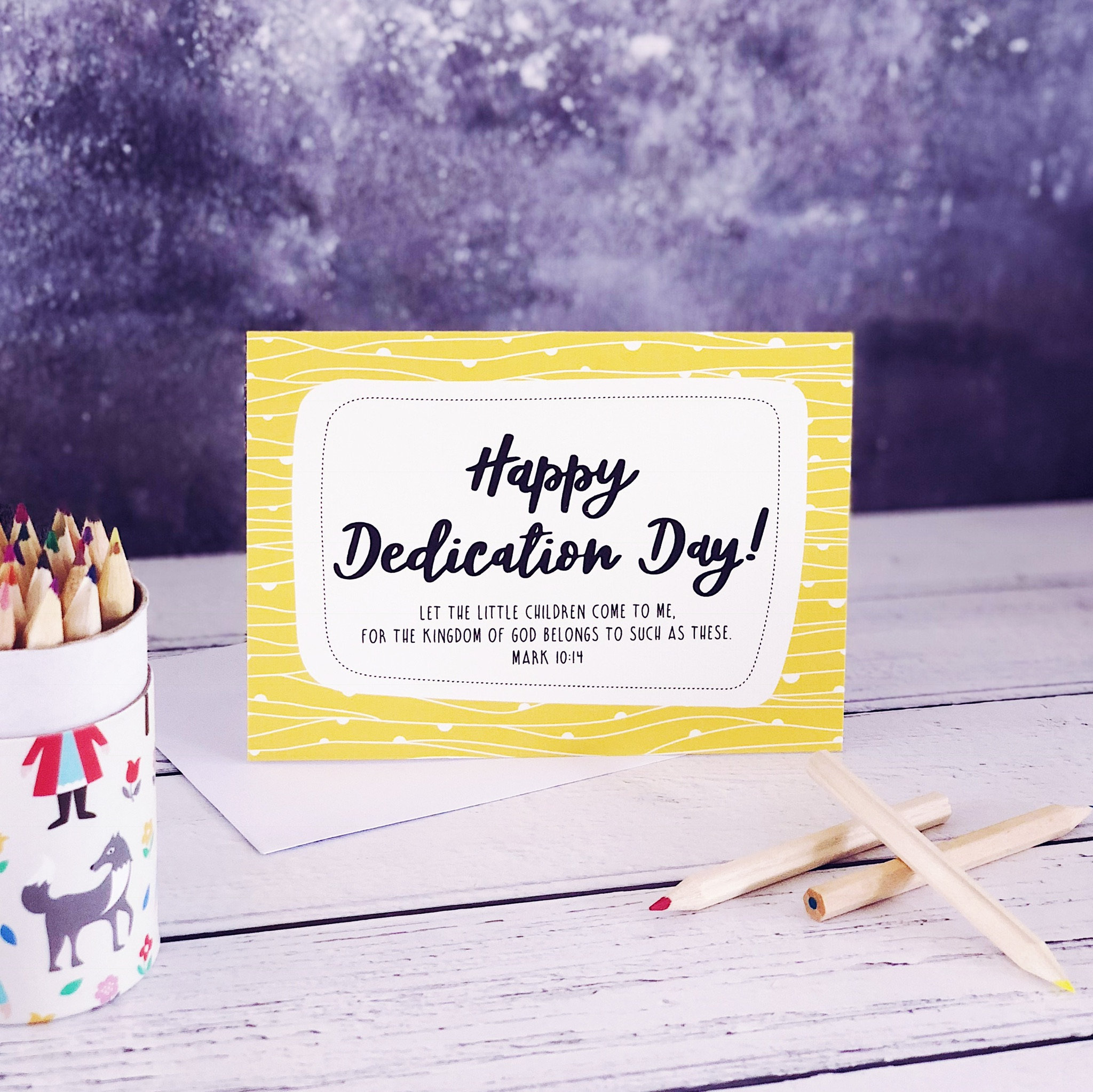 Happy Dedication Day Dedication Card - Etsy
