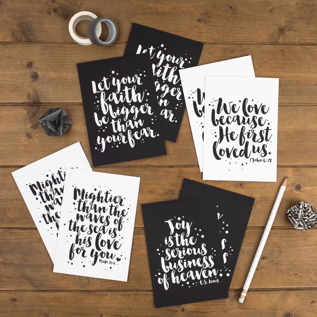 Set of 8 Faith Postcards - Christian Cards - Christian Gifts - Faith ...