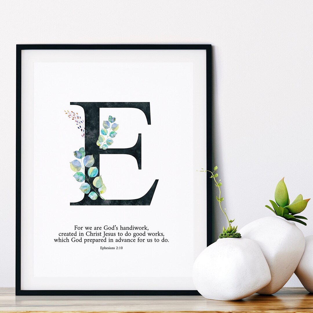 For We Are God's Handiwork Personalised Print - Ephesians 2:10 ...