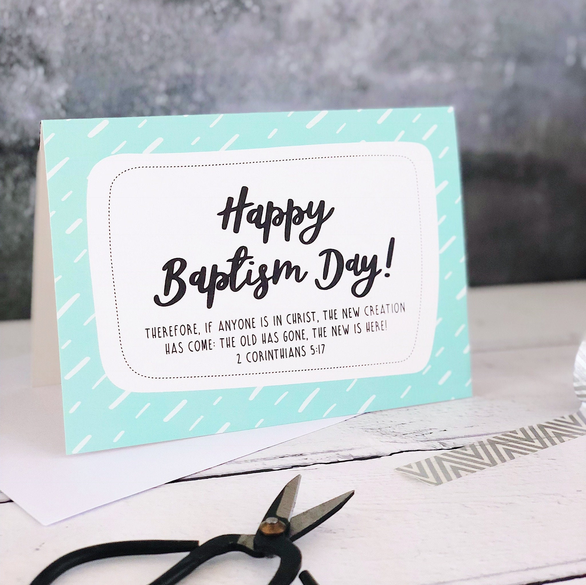 Baptism Card Happy Baptism Day - Etsy UK