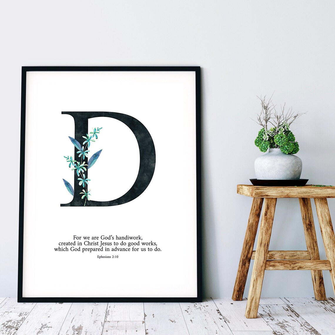 For We Are God's Handiwork Personalised Print - Ephesians 2:10 ...