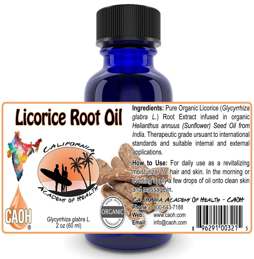Organic Licorice Glycyrrhiza Glabra Root Oil 60 Ml 2 Oz From CAOH - Etsy