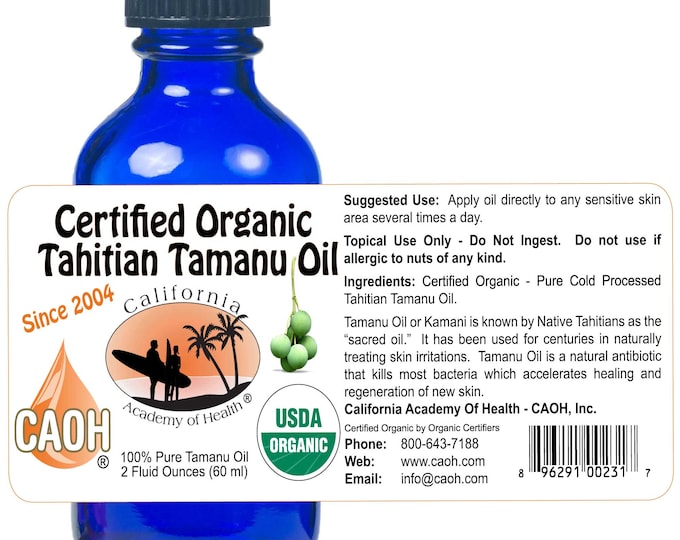 100 Percent Pure Tahitian Organic Tamanu Oil Kamani Oil 60 Ml - Etsy