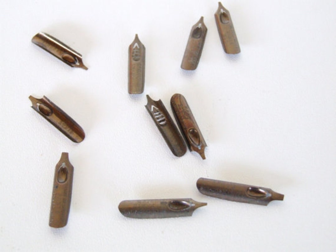 Vintage French Pen Nib . 10 Vintage Ink Pen Knibs - Etsy