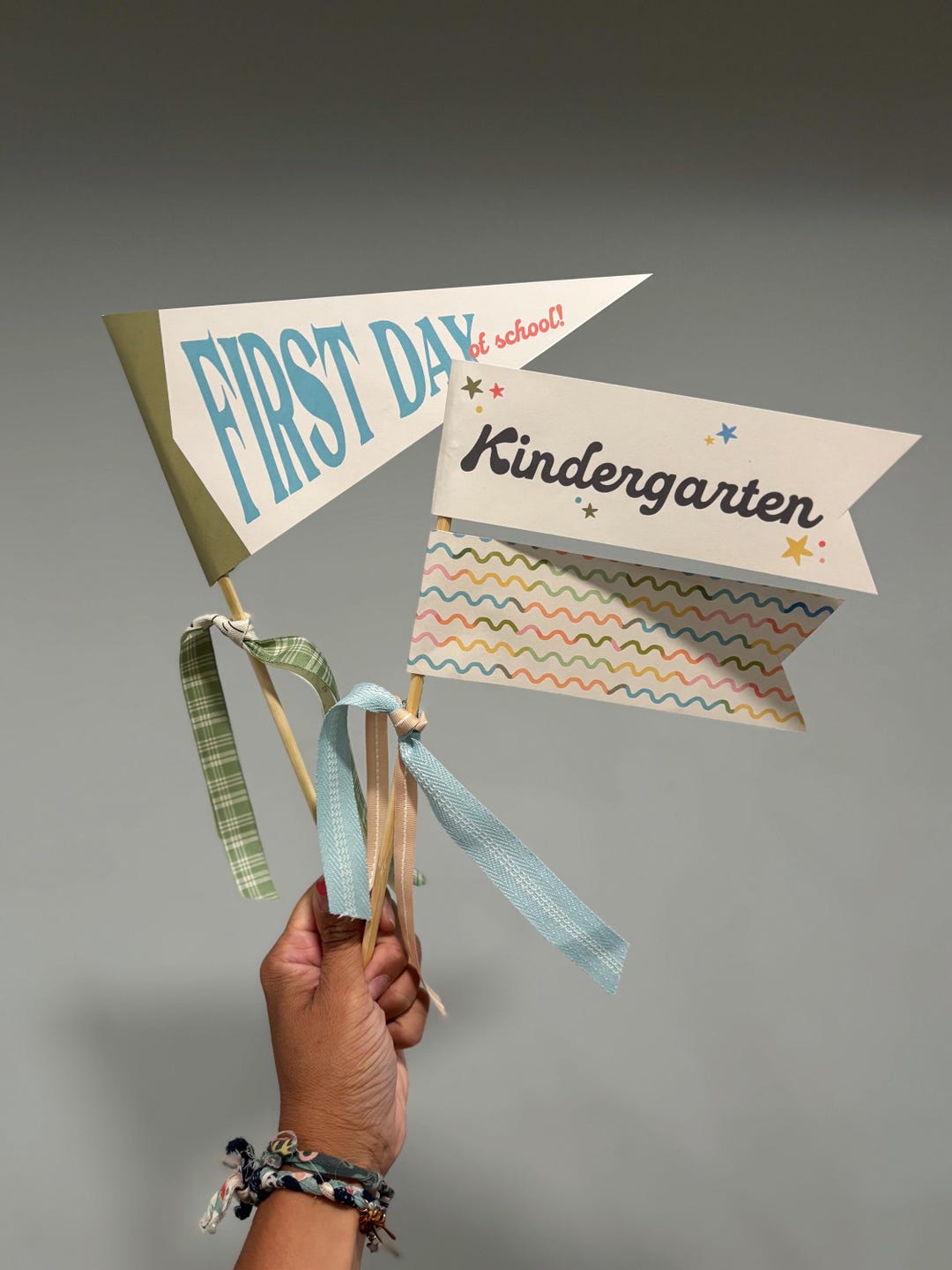 First Day of School Pennant Flags: Photo Prop (digital Download) - Etsy