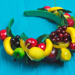 Fruit Headpiece Summer Lemon Crown Adult Floral Crown Yellow | Etsy